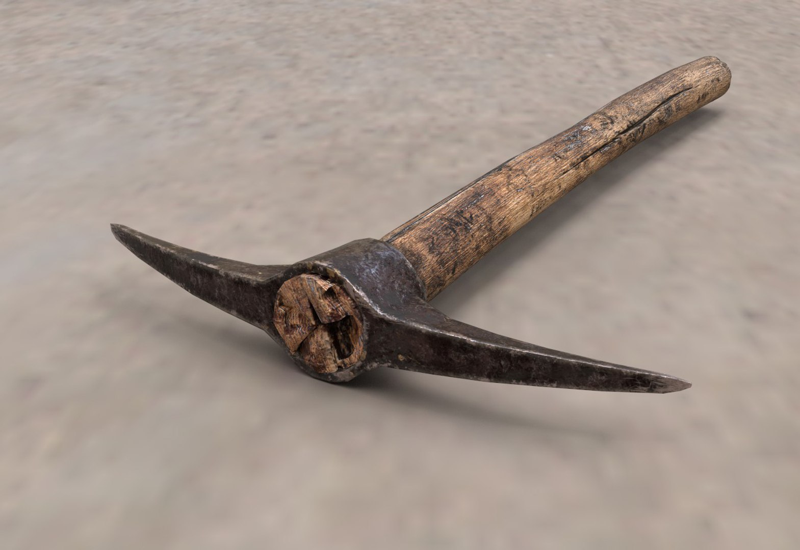 3D old steel pickaxe - TurboSquid 1557869