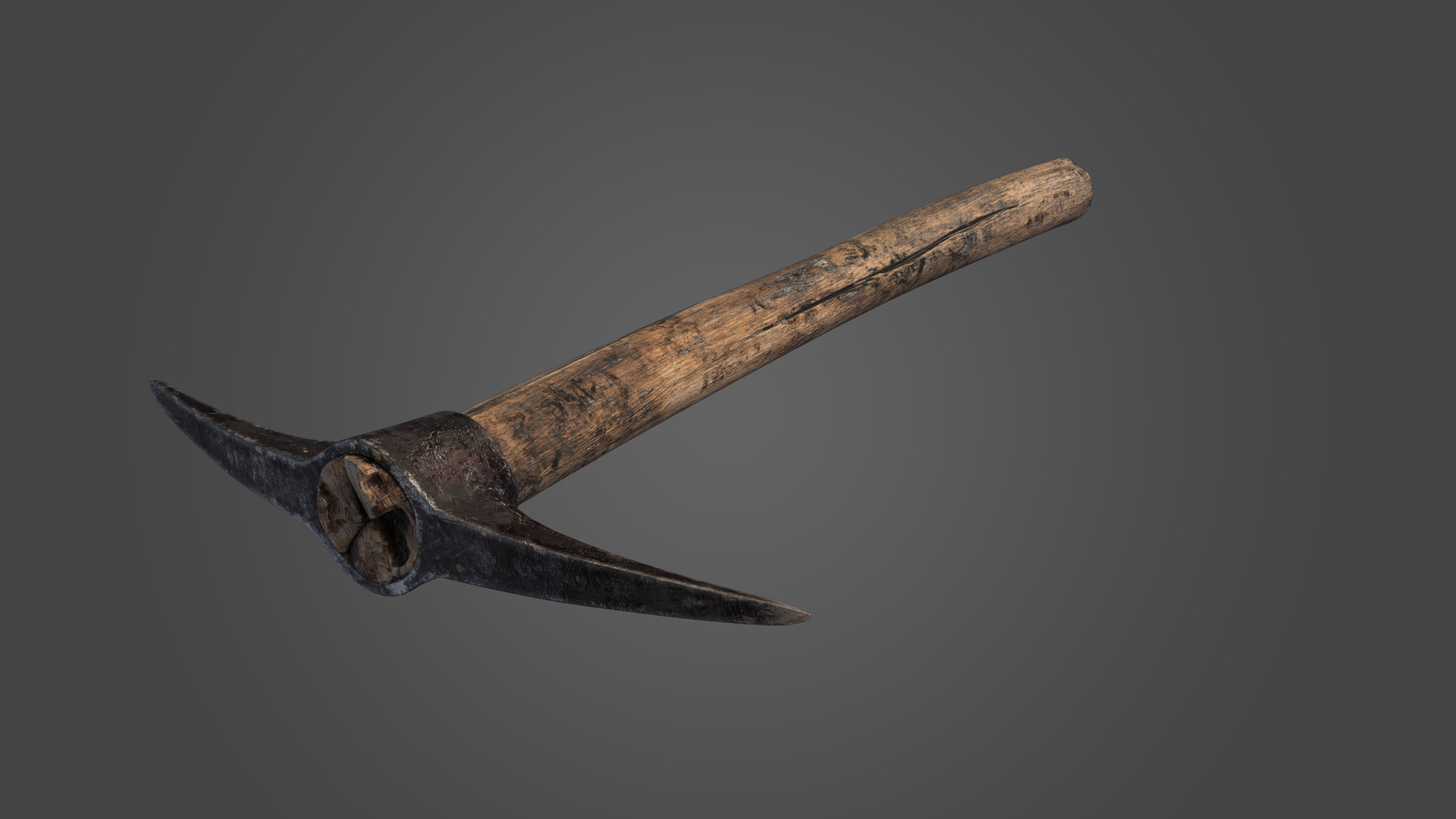3D old steel pickaxe - TurboSquid 1557869