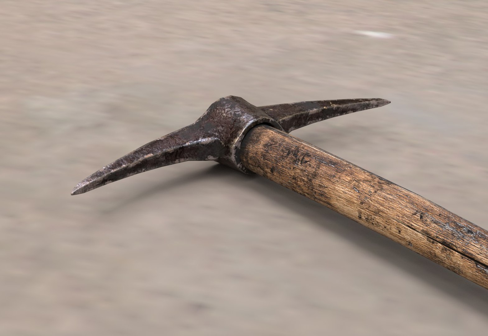 3D old steel pickaxe - TurboSquid 1557869