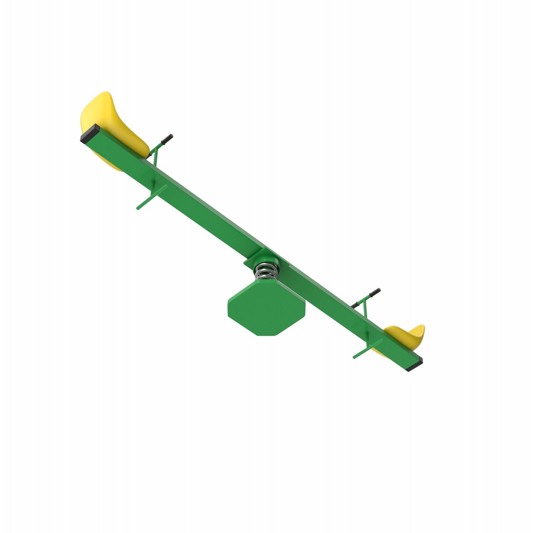 3D Model Green Playground Seesaw - TurboSquid 2182842