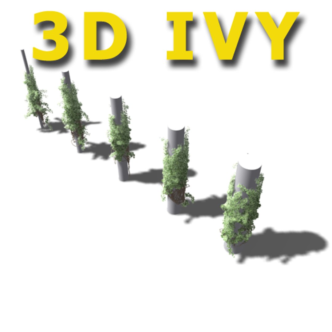 3d Ivy Columns