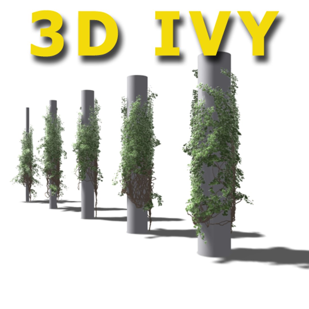 3d Ivy Columns