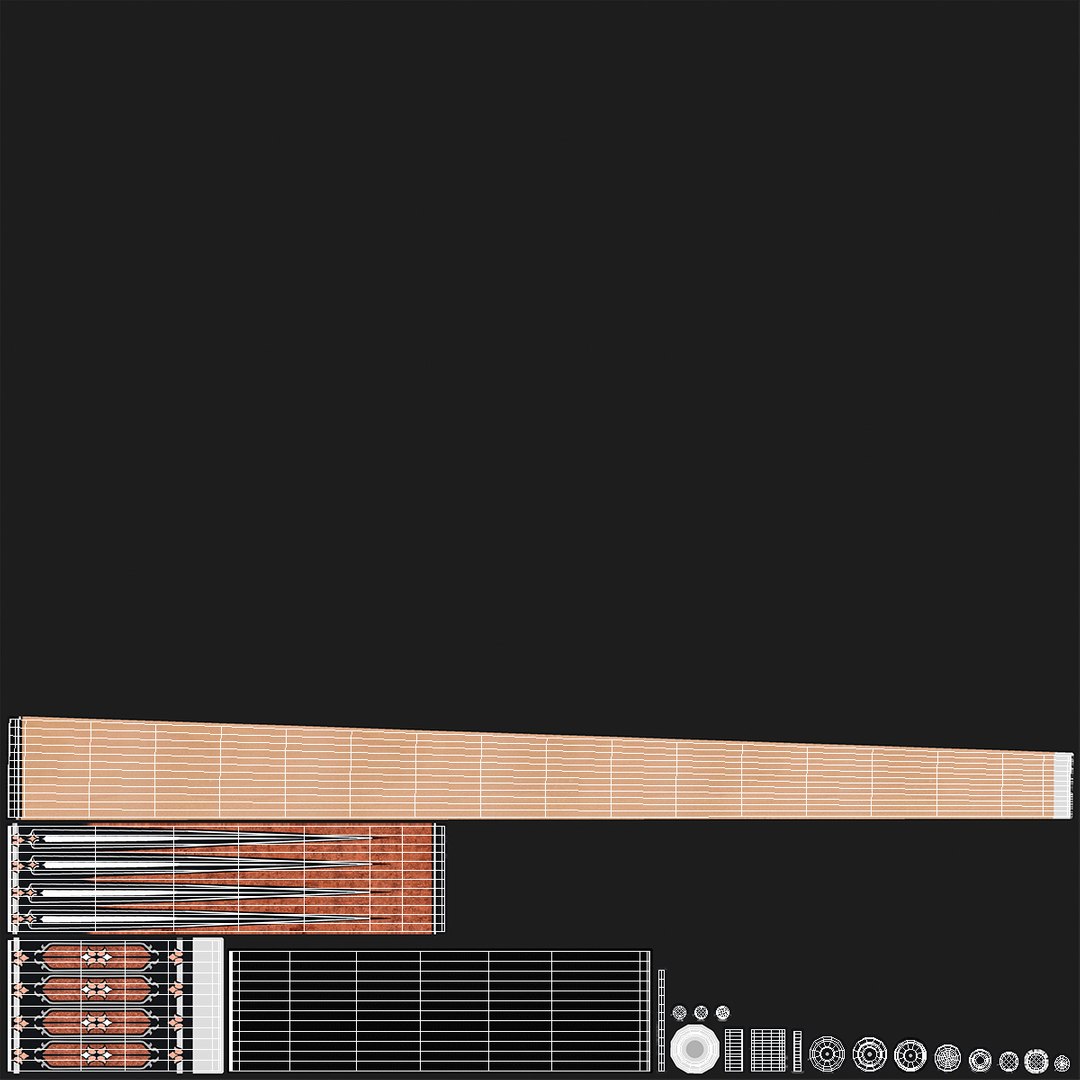 3D Model Vintage Wooden Pool Cue - TurboSquid 2218433