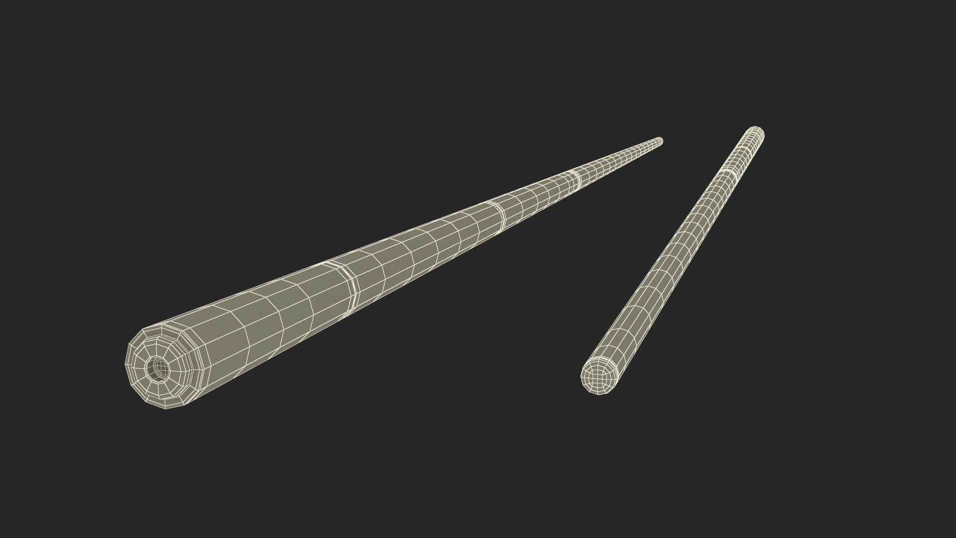 3D Model Vintage Wooden Pool Cue - TurboSquid 2218433