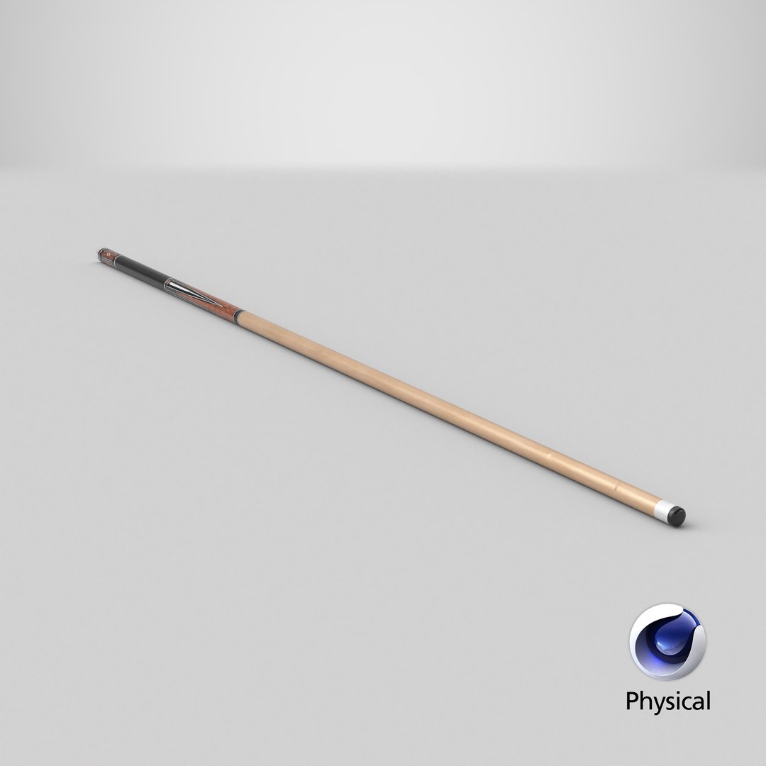 3D Model Vintage Wooden Pool Cue - TurboSquid 2218433
