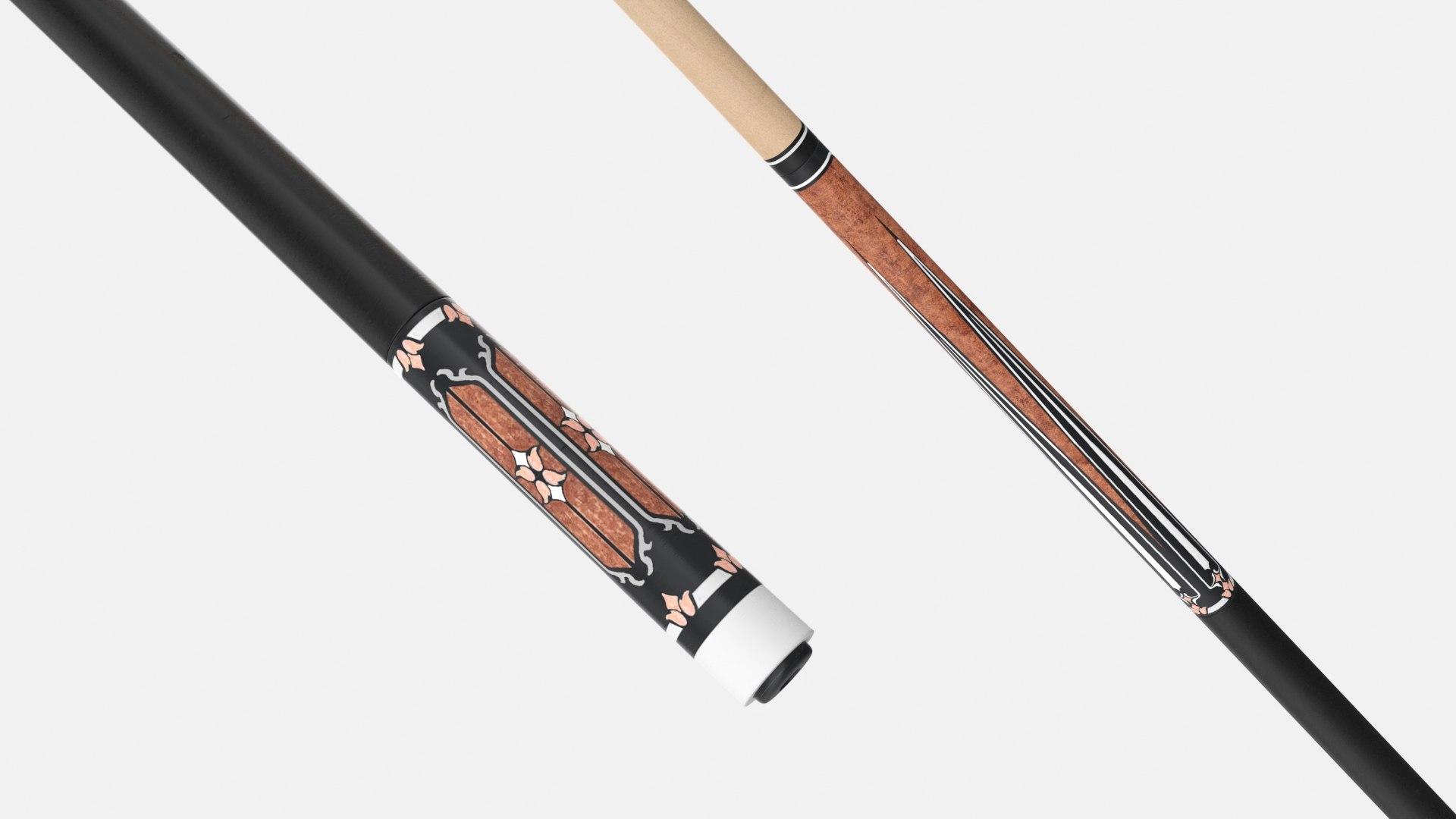 3D Model Vintage Wooden Pool Cue - TurboSquid 2218433