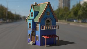 Cartoon House Blender Models for Download | TurboSquid