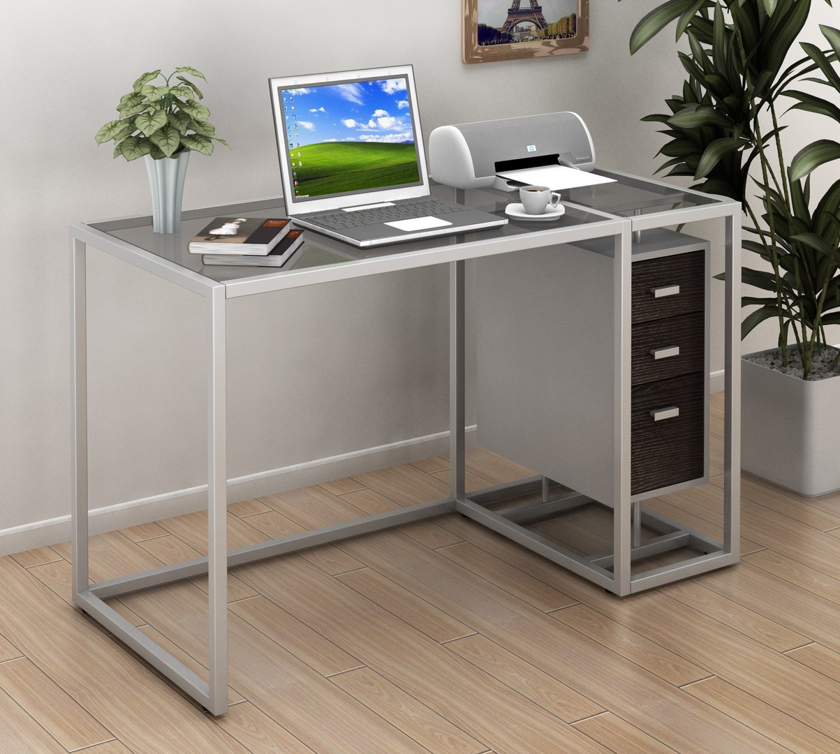 desk computer 3d 3ds