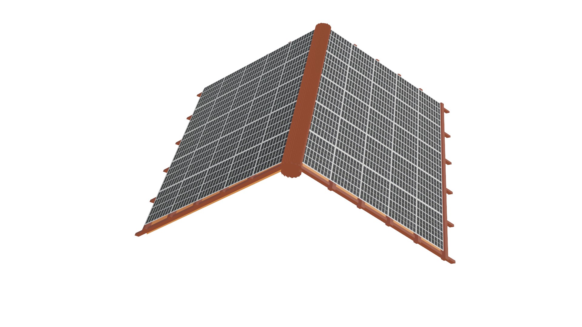Roof With Solar Panels 3D - TurboSquid 2023865