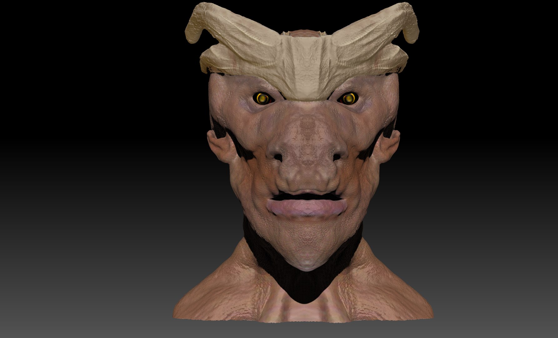 Hybrid Monster Bust 3D Model - TurboSquid 2001505