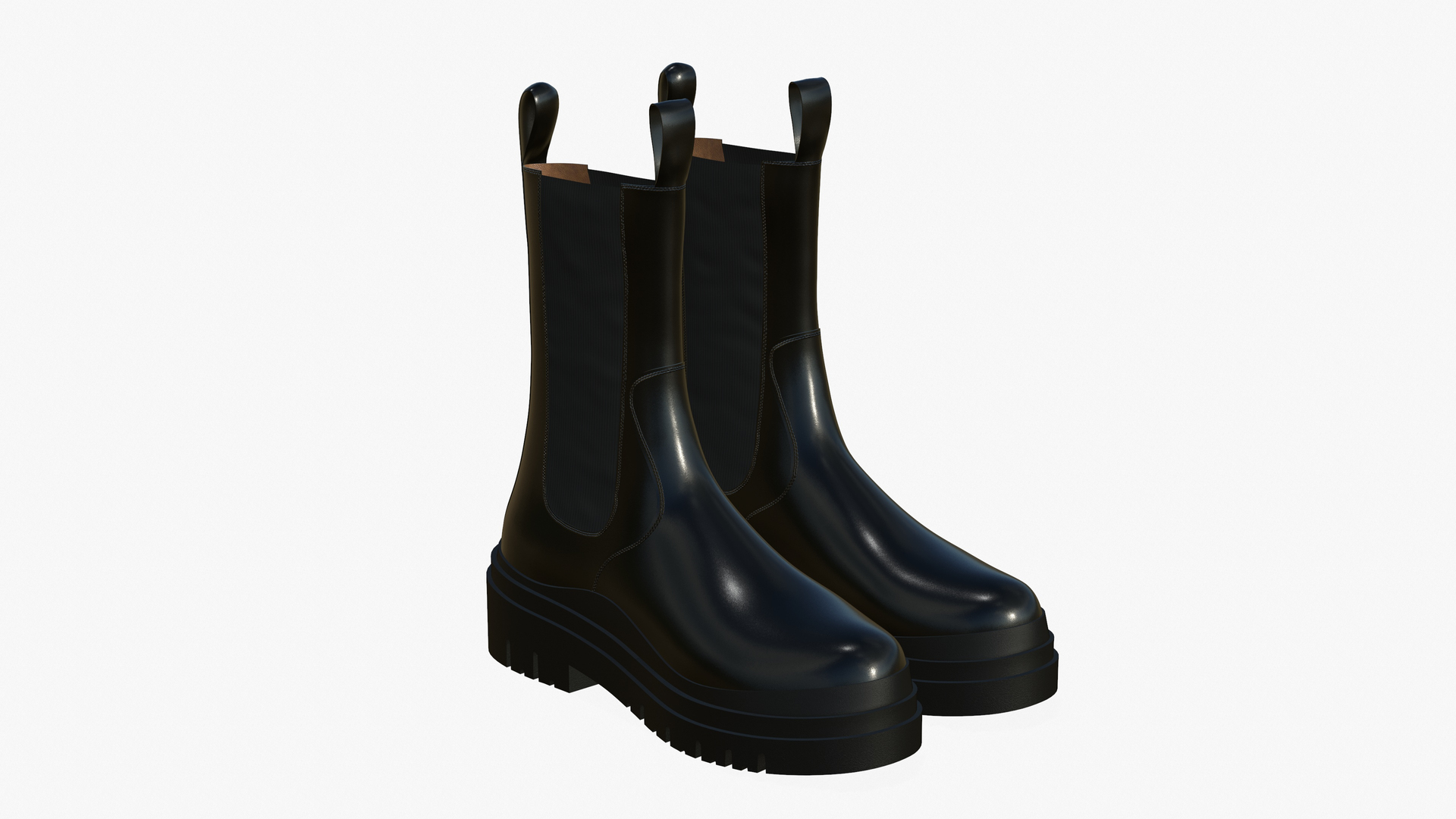 3D Realistic Leather Boots V22 model - TurboSquid 1954996