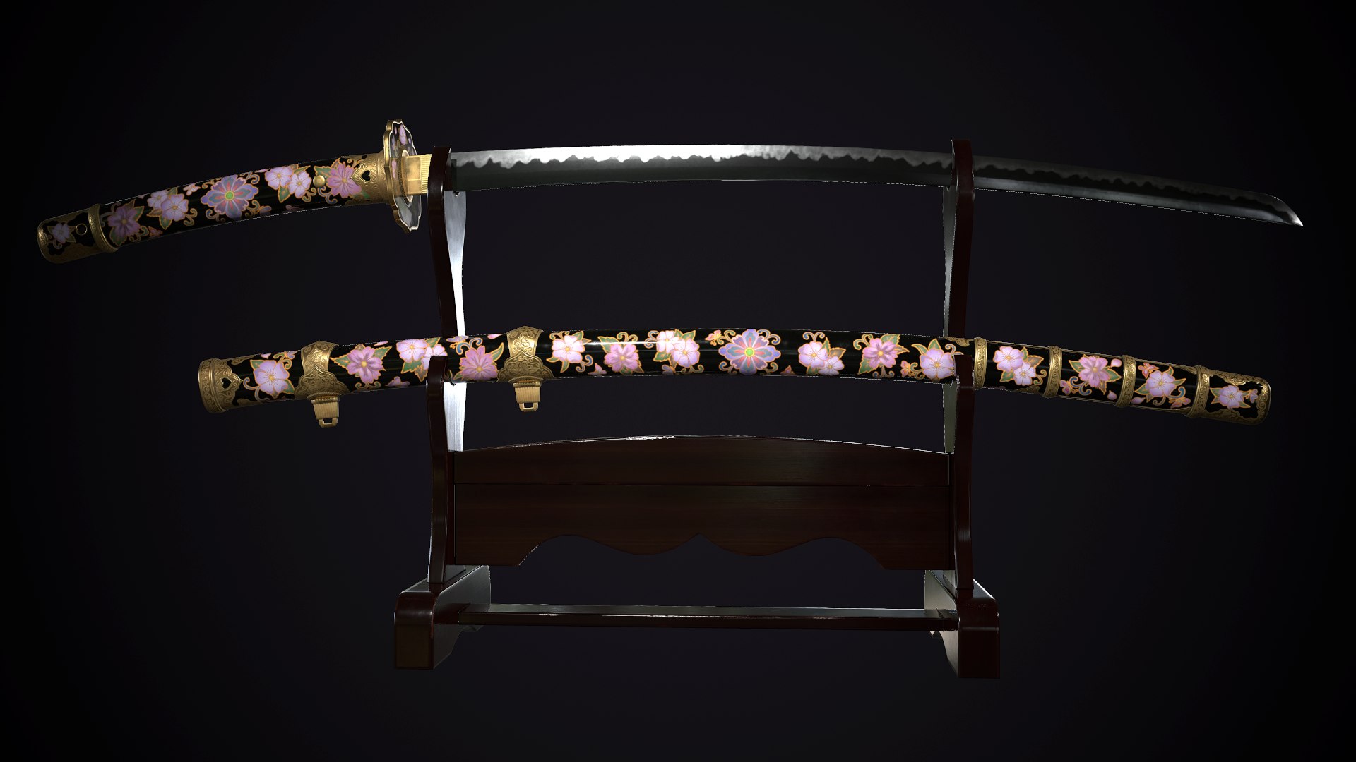 3d sword samurai tachi