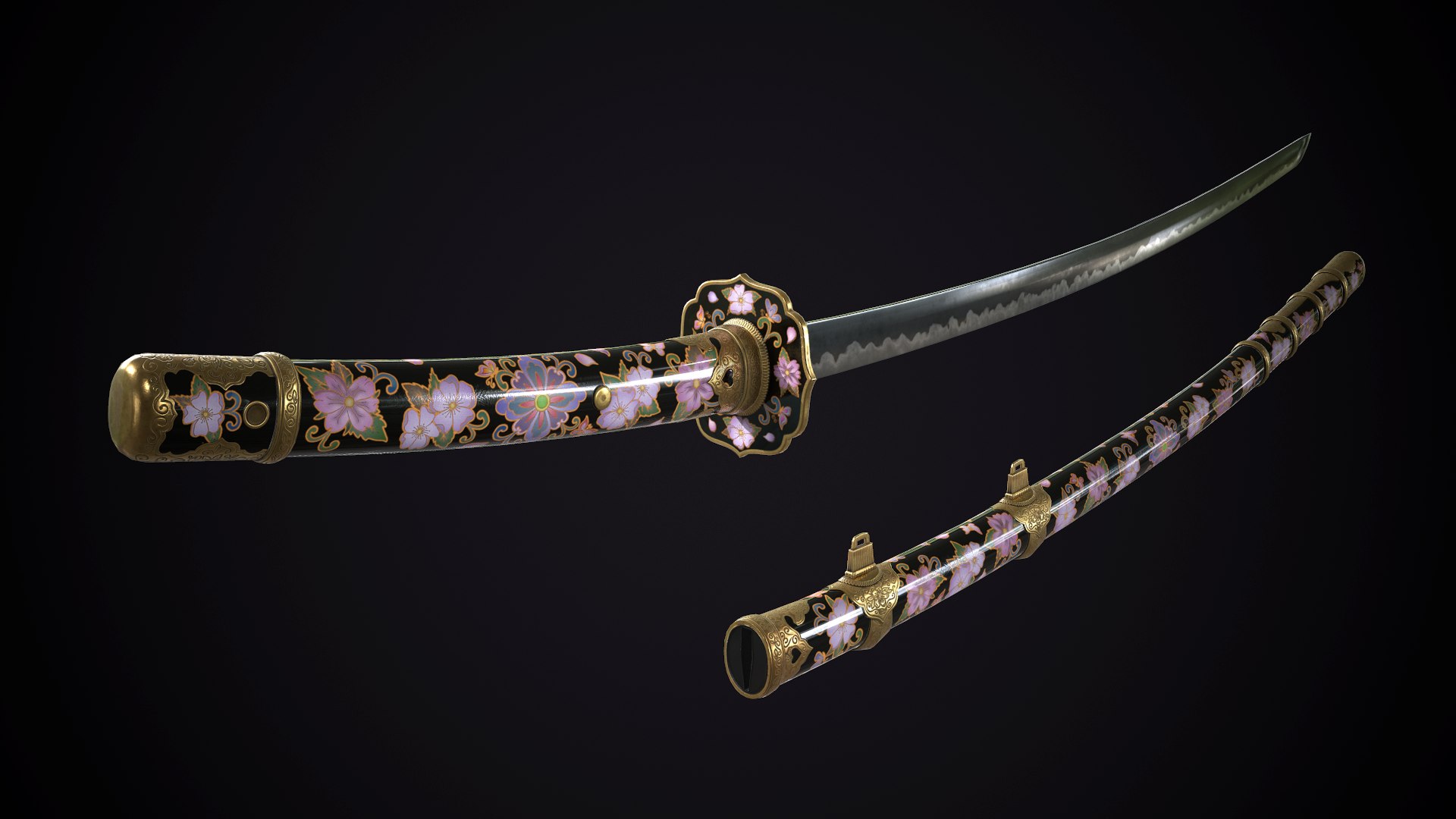 3d sword samurai tachi