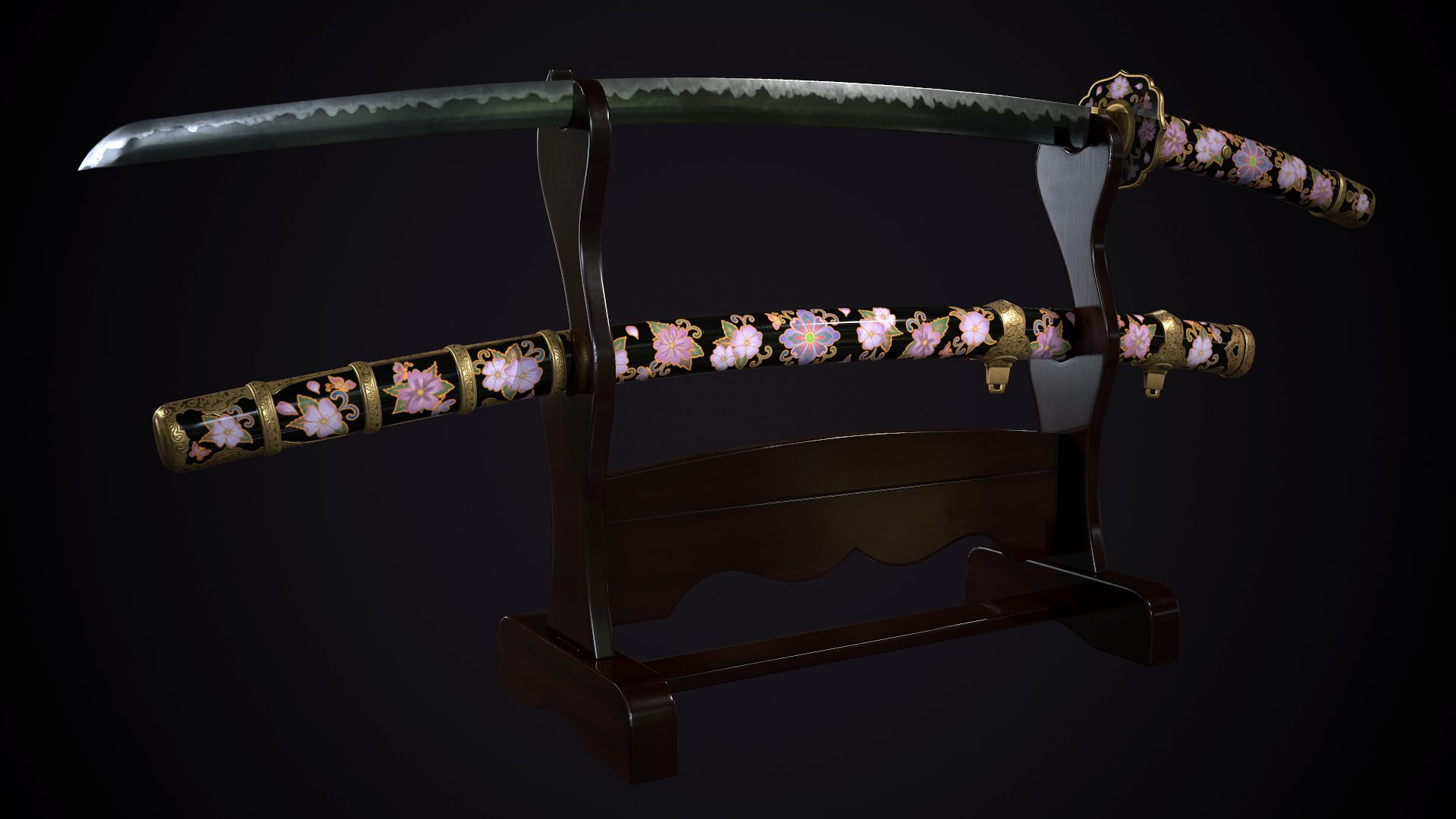 3d sword samurai tachi