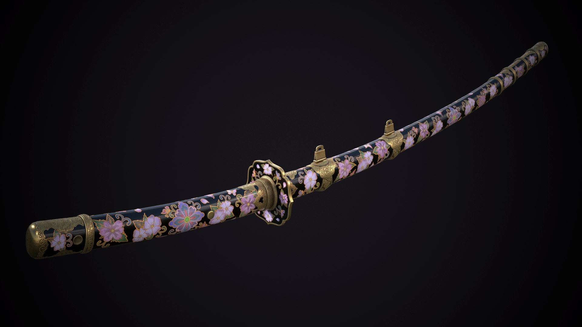 3d sword samurai tachi