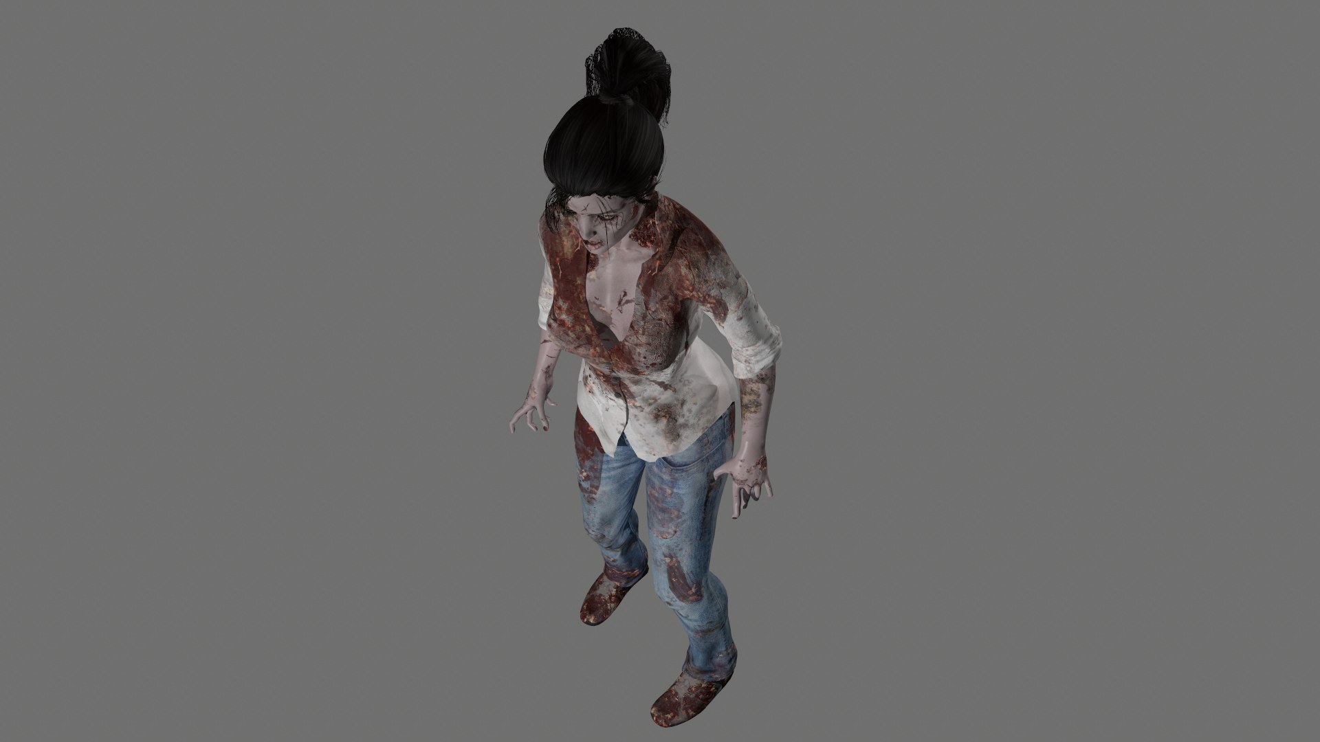 Female Zombie 3D - TurboSquid 1914039