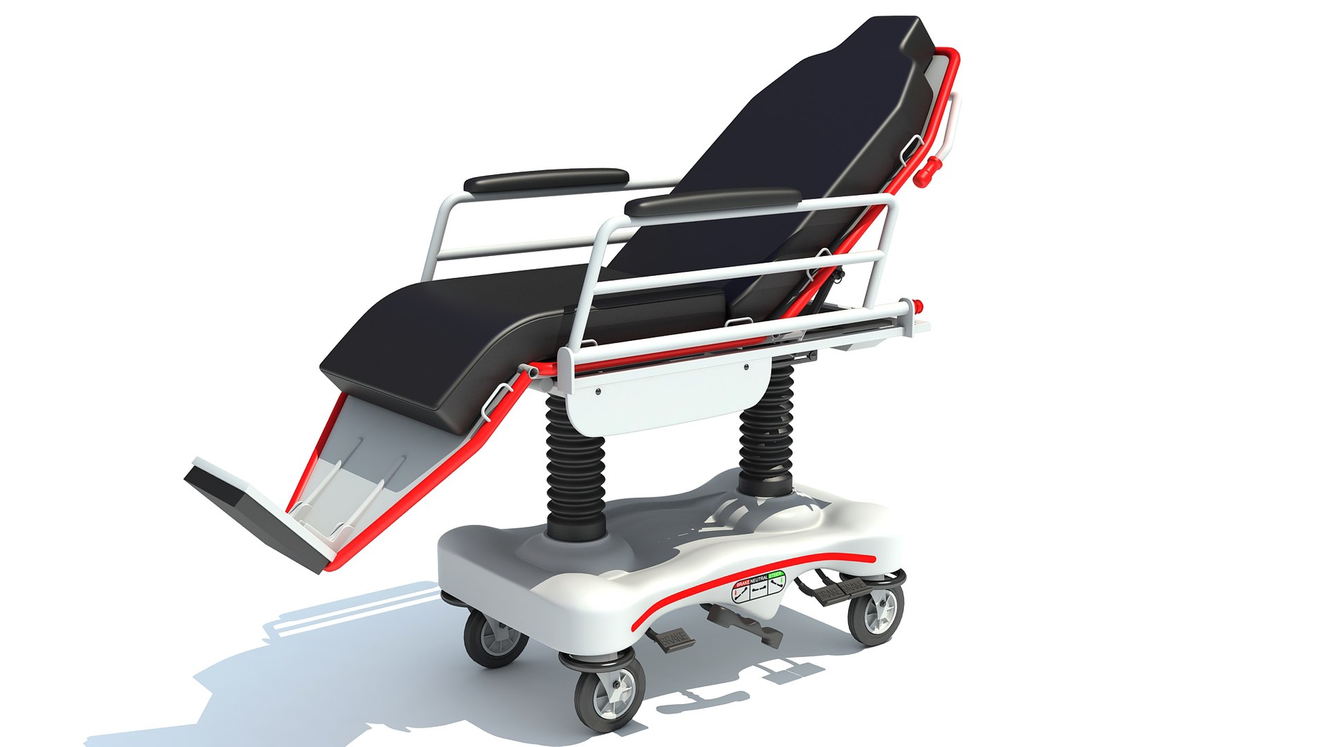 Medical Stretcher Chair Model - TurboSquid 1575237