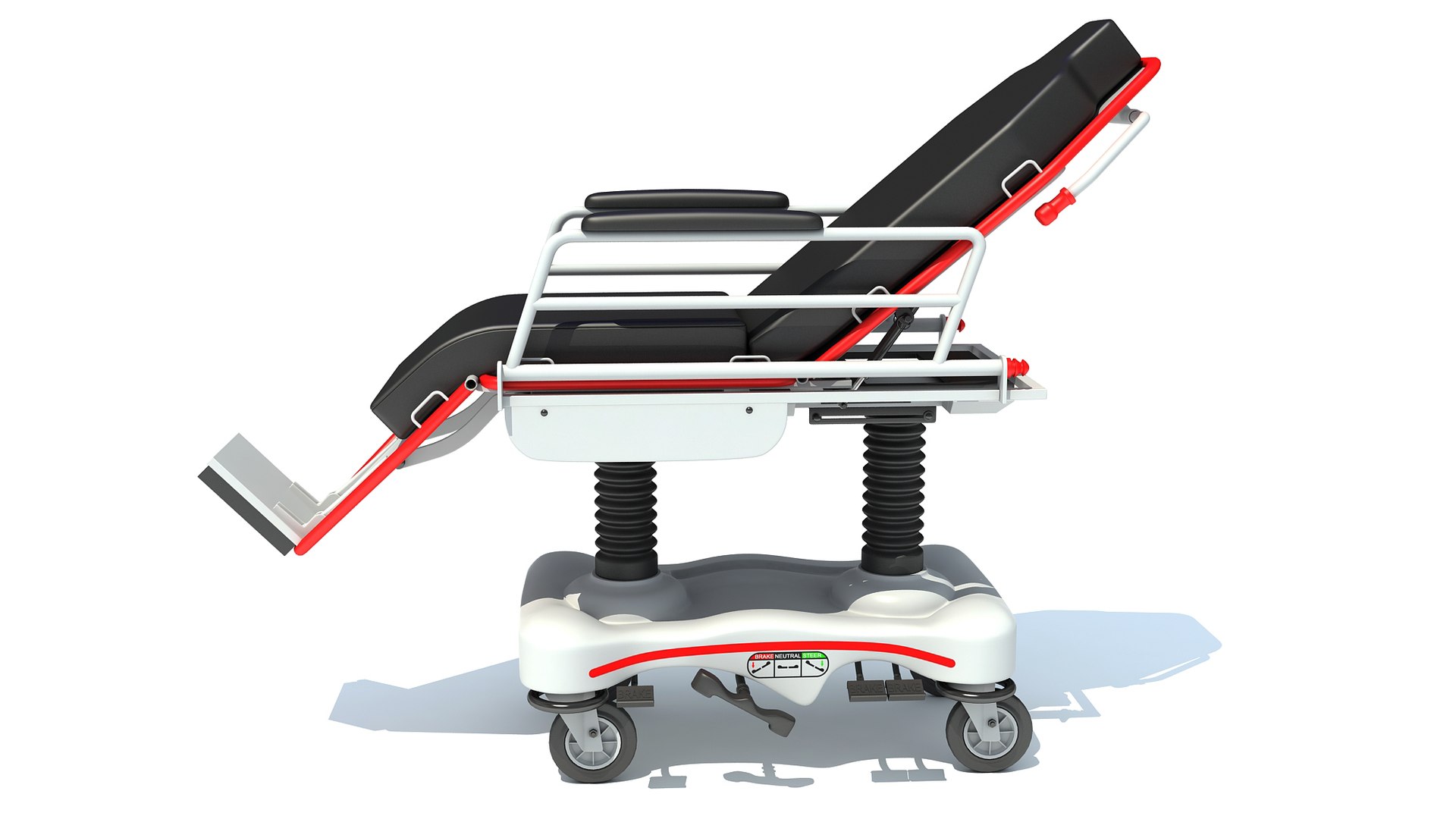 Medical Stretcher Chair Model - TurboSquid 1575237