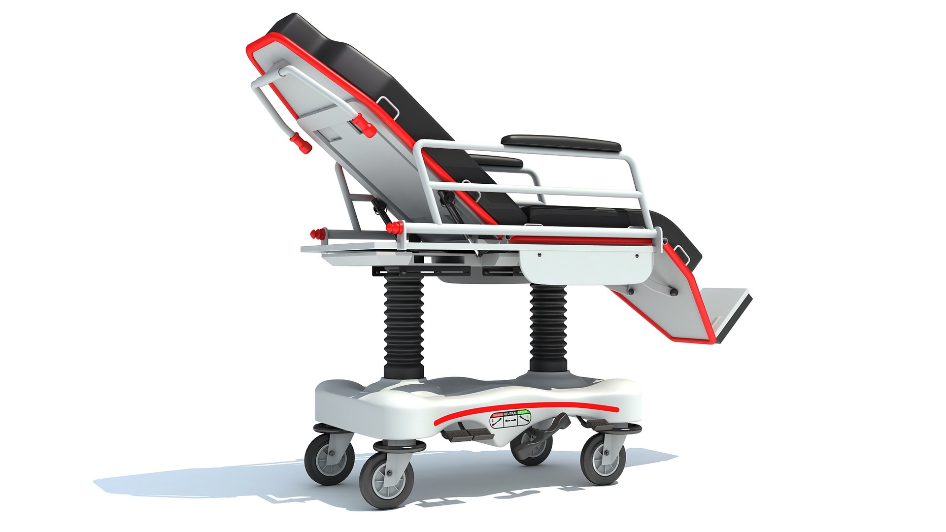 Medical Stretcher Chair Model - TurboSquid 1575237