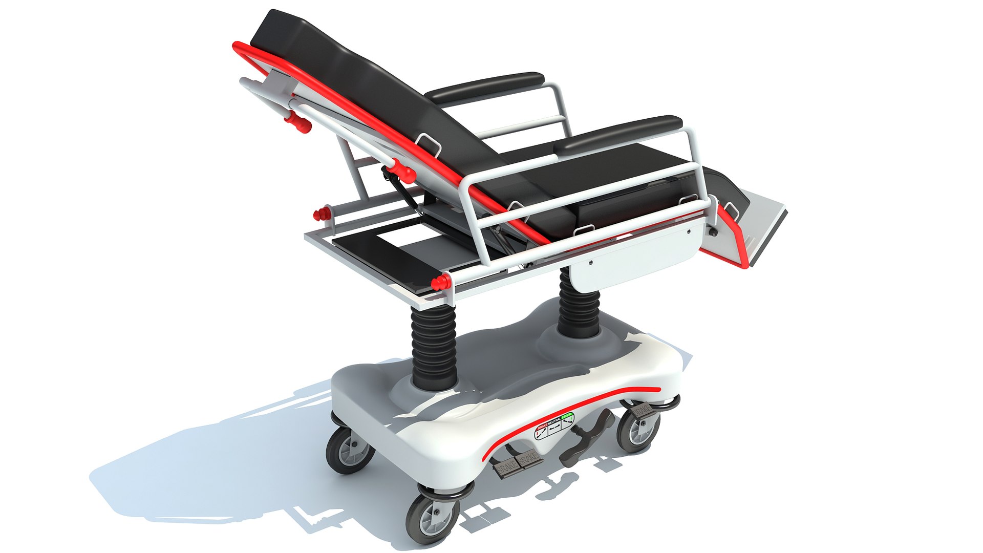Medical Stretcher Chair Model - TurboSquid 1575237
