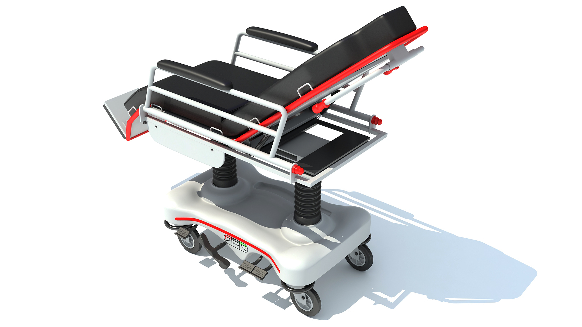Medical stretcher chair model - TurboSquid 1575237