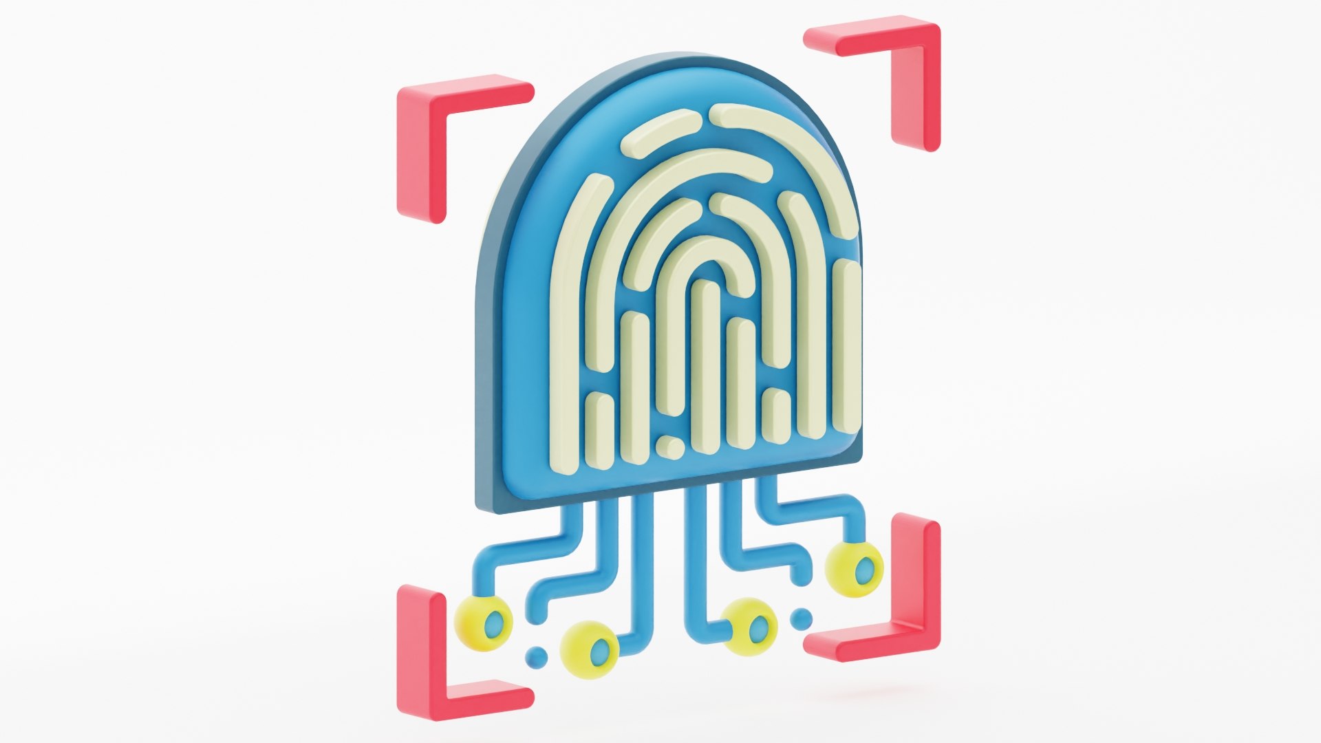 3d Model Fingerprint Icon Represented By Dotted Circular Pattern Turbosquid 2094519