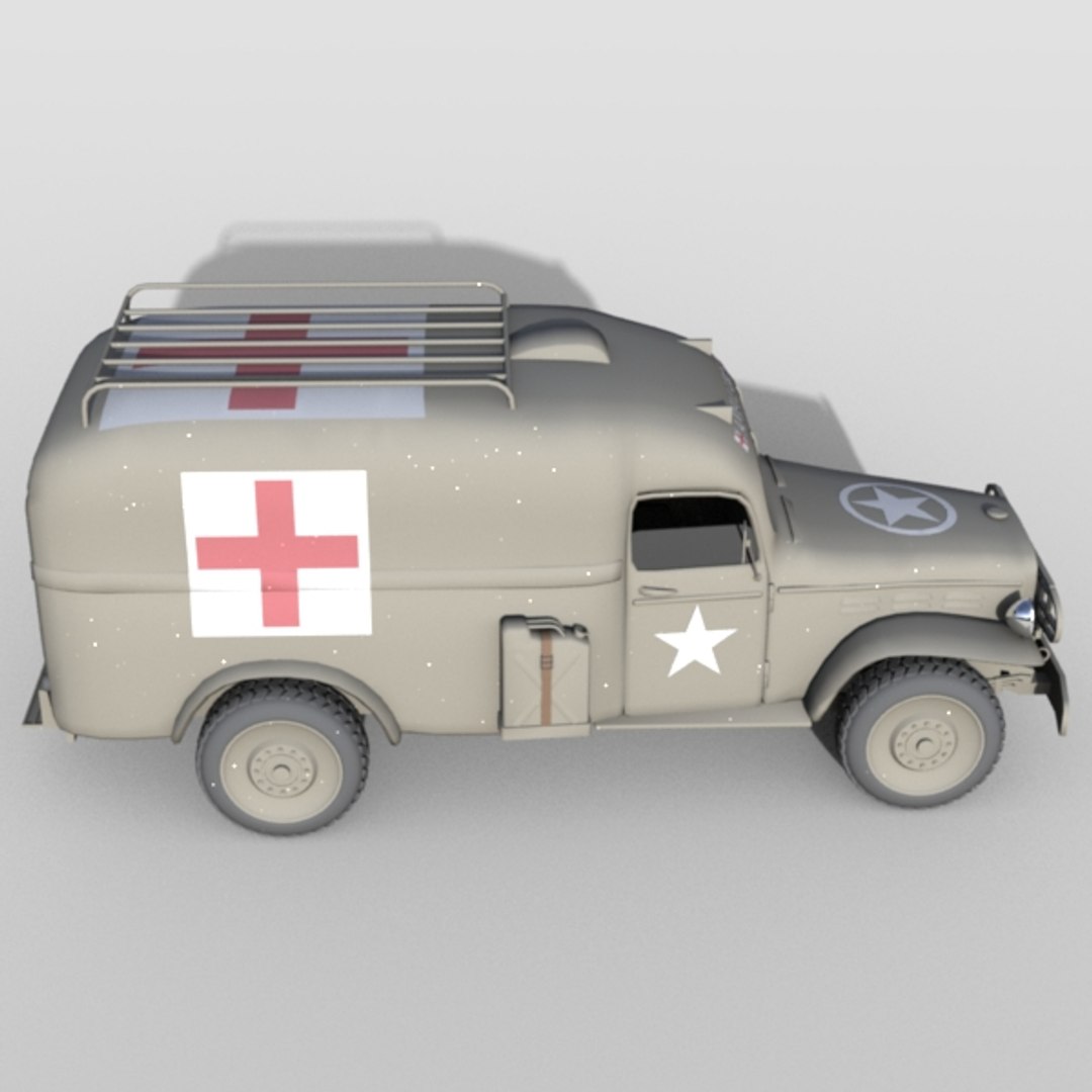 Army Ambulance Vehicle 3d Model