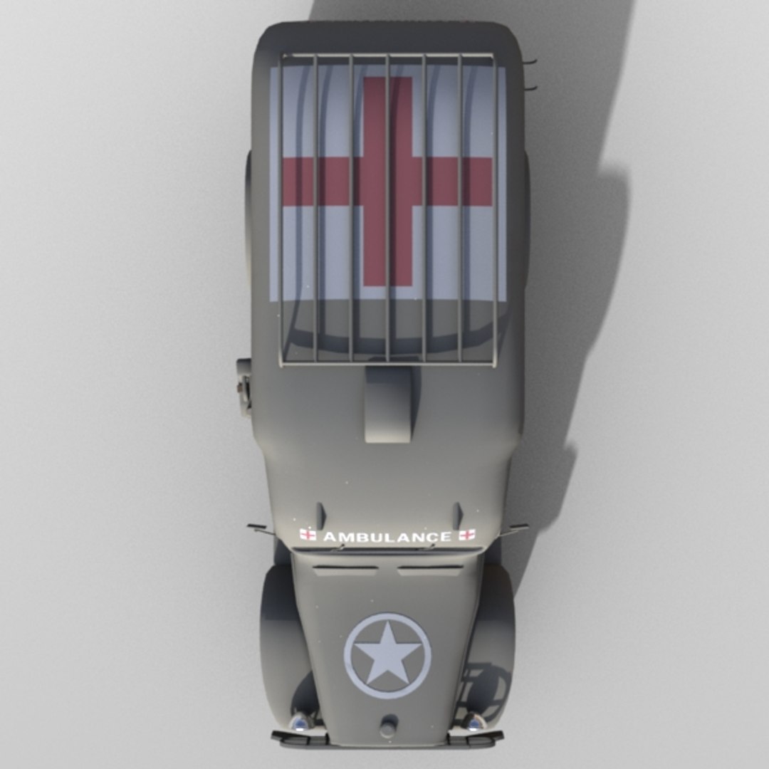Army Ambulance Vehicle 3d Model