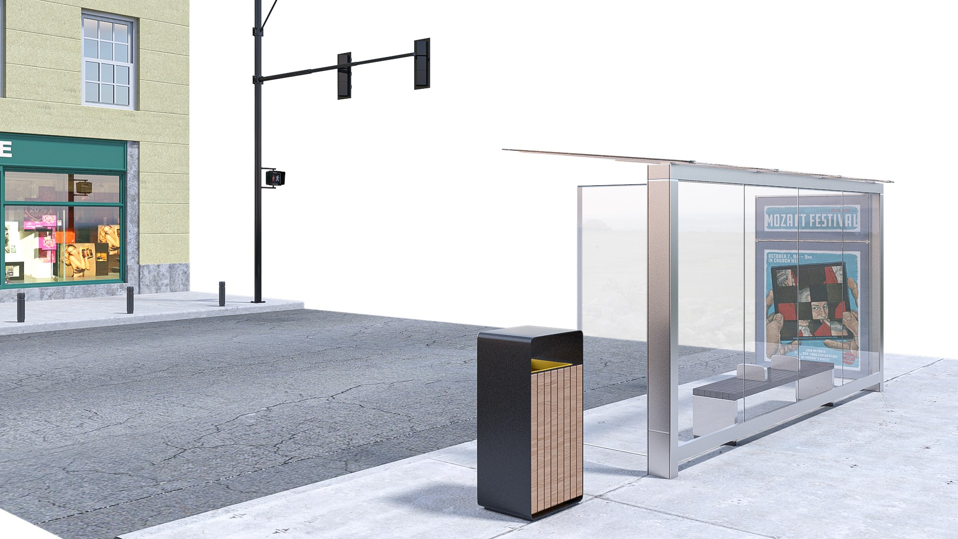 3D City Street Module 01 - TurboSquid 2298226