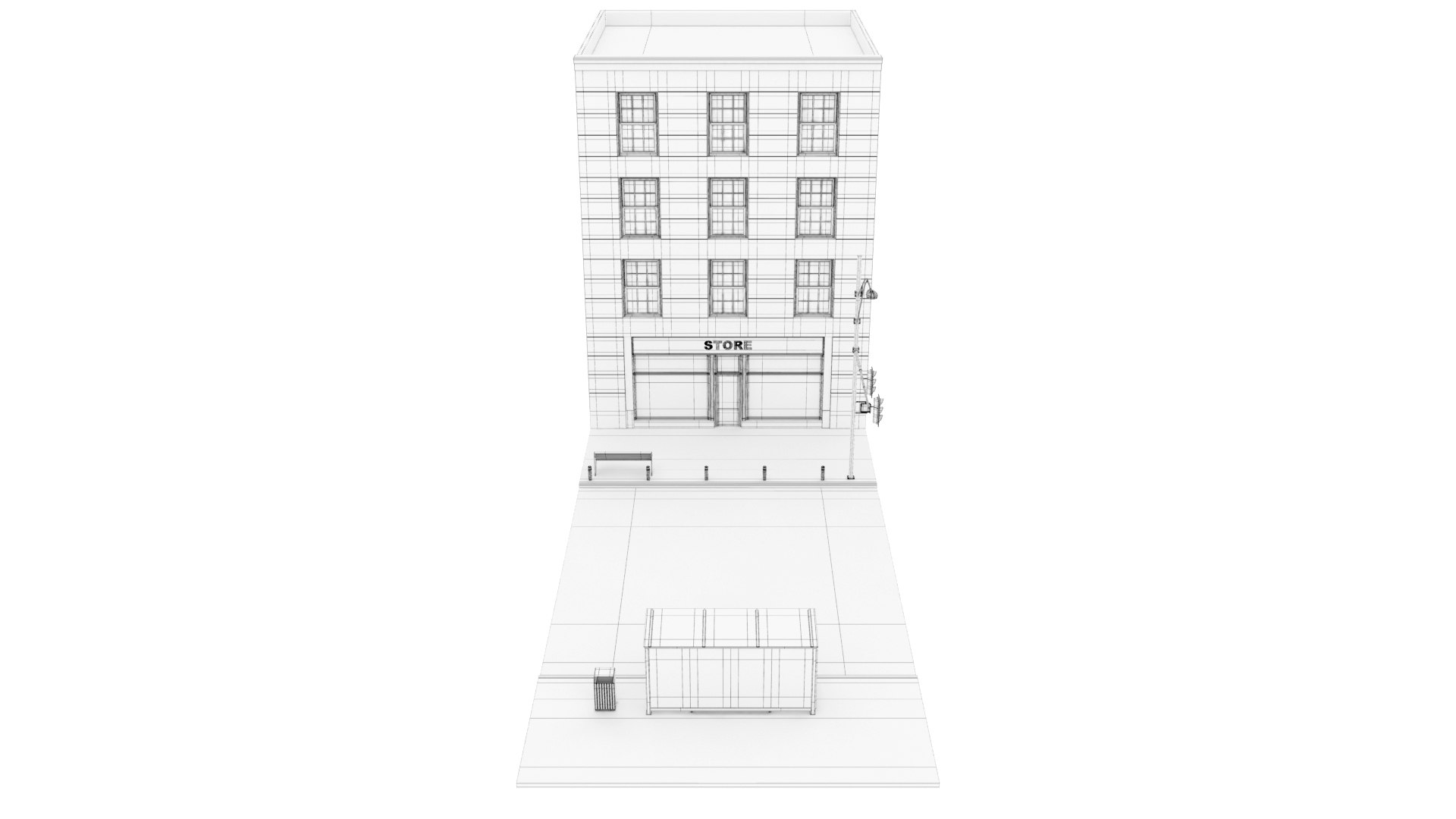 3D City Street Module 01 - TurboSquid 2298226