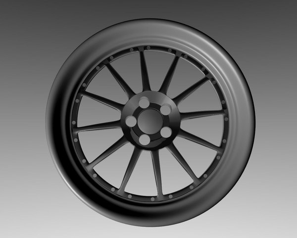 free 5 rim wheel 3d model