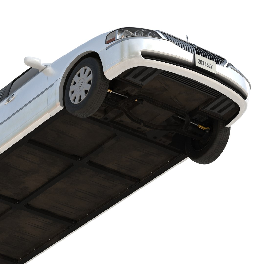 3d model stretch car limousine white