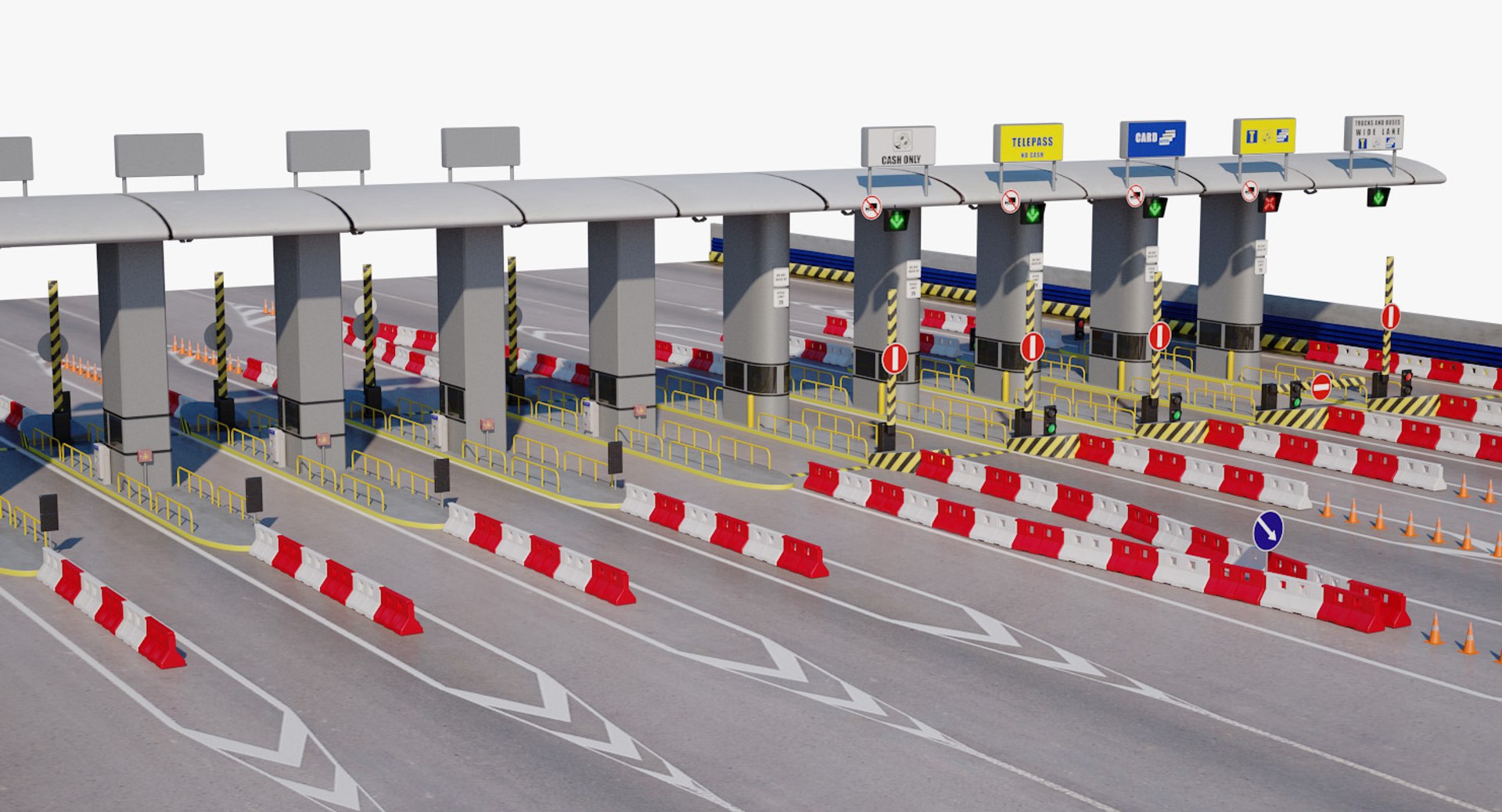 3D Model Highway Toll Gate - TurboSquid 1313348
