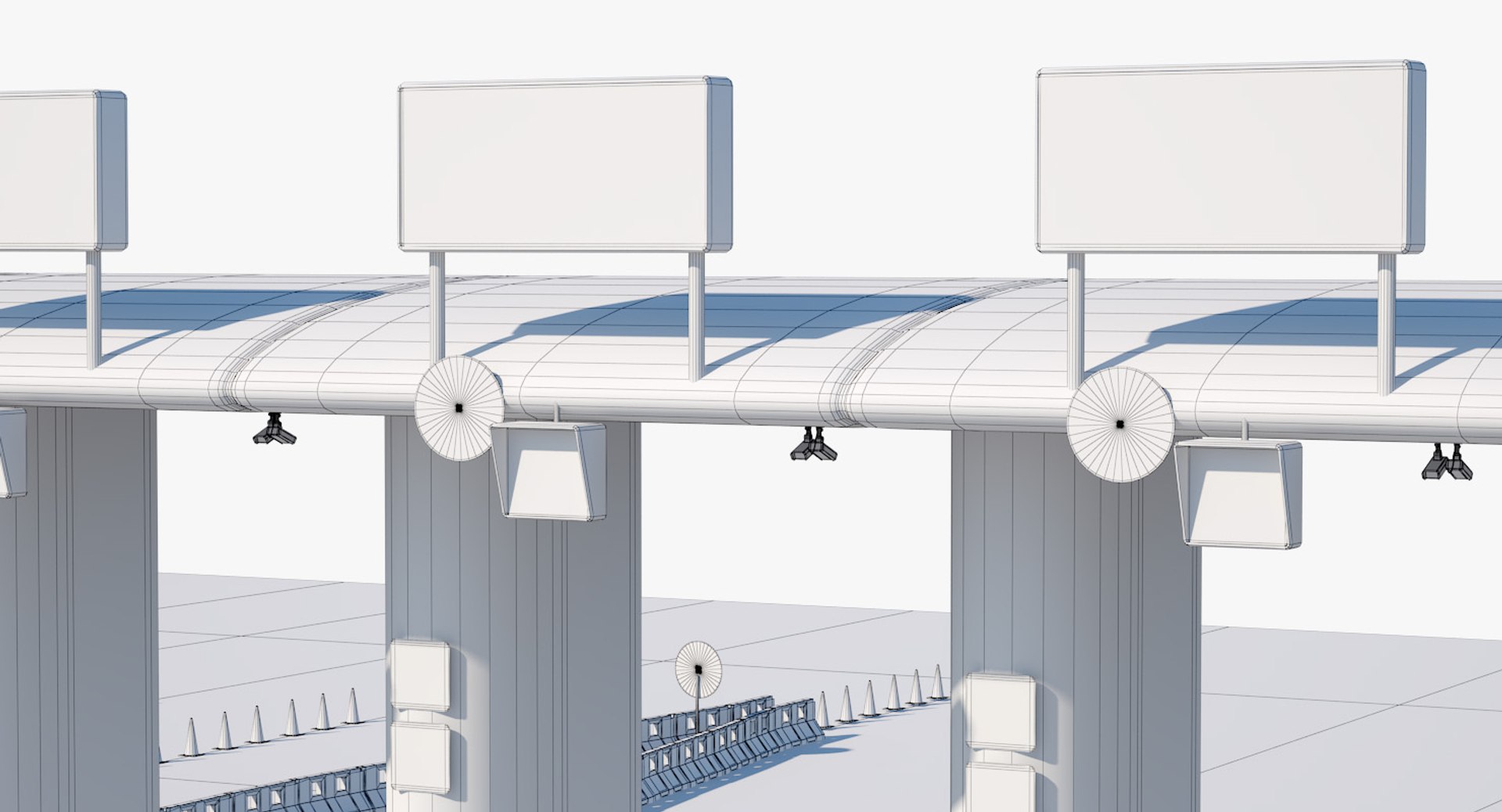 3D Model Highway Toll Gate - TurboSquid 1313348