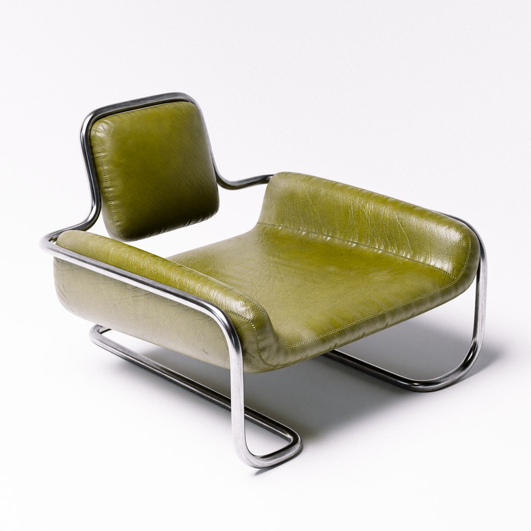3D Lemon Sole Lounge Chair Model - TurboSquid 2262330