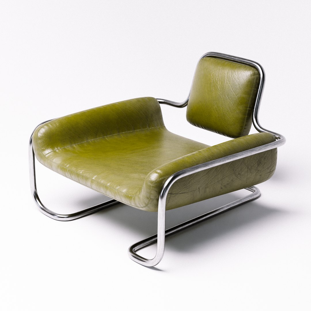 3D Lemon Sole Lounge Chair Model - TurboSquid 2262330