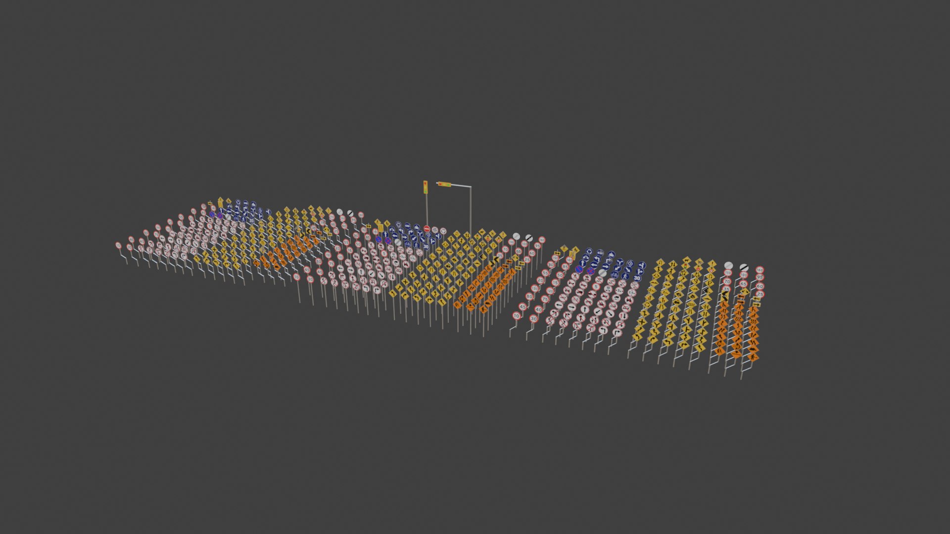 550 Road Signs Pack 3D Model - TurboSquid 2380460