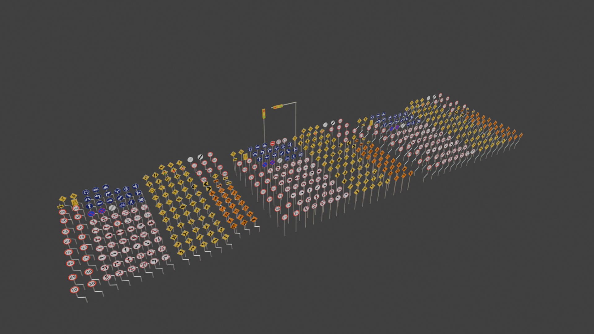 550 Road Signs Pack 3D Model - TurboSquid 2380460