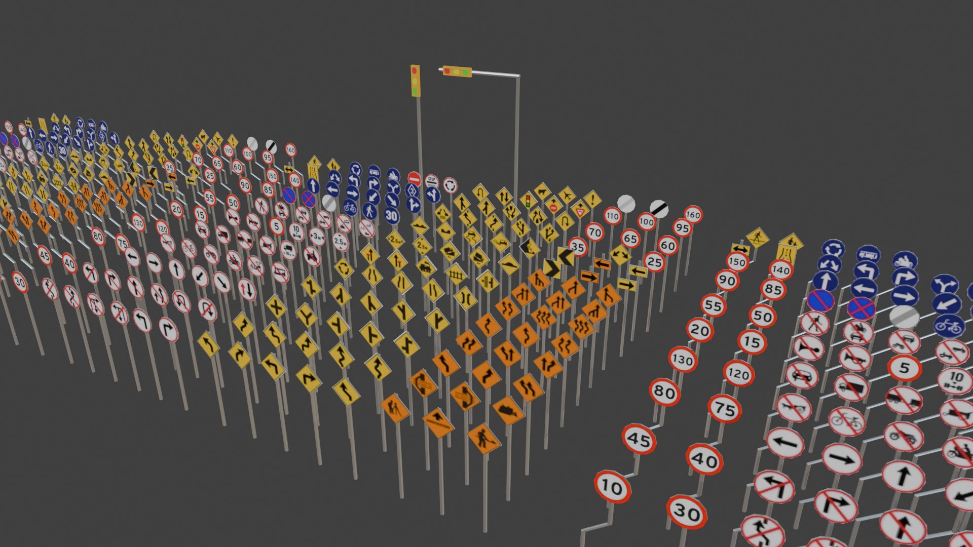 550 Road Signs Pack 3D Model - TurboSquid 2380460