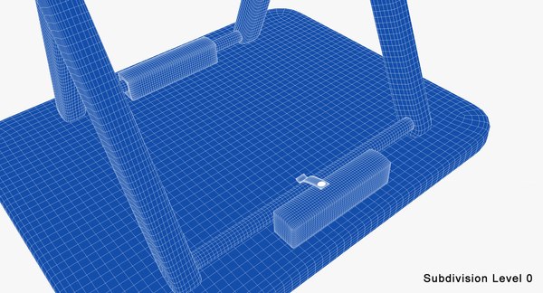 wood folding table 3d 3ds