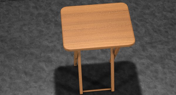 wood folding table 3d 3ds
