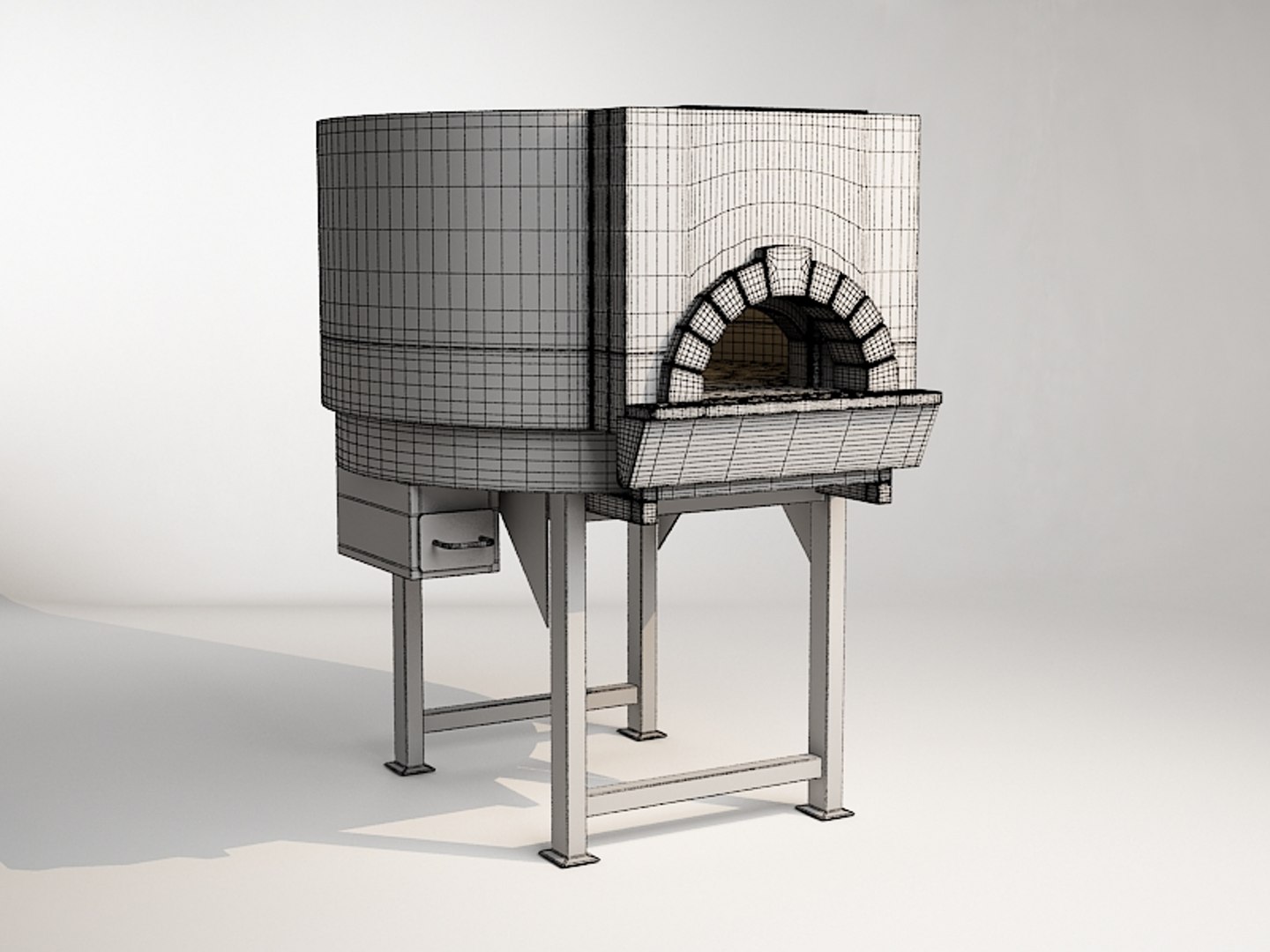3d Model Pizza Oven Lp 100