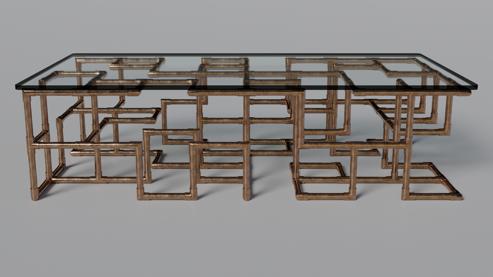 Glass Table 3D - TurboSquid 1564446