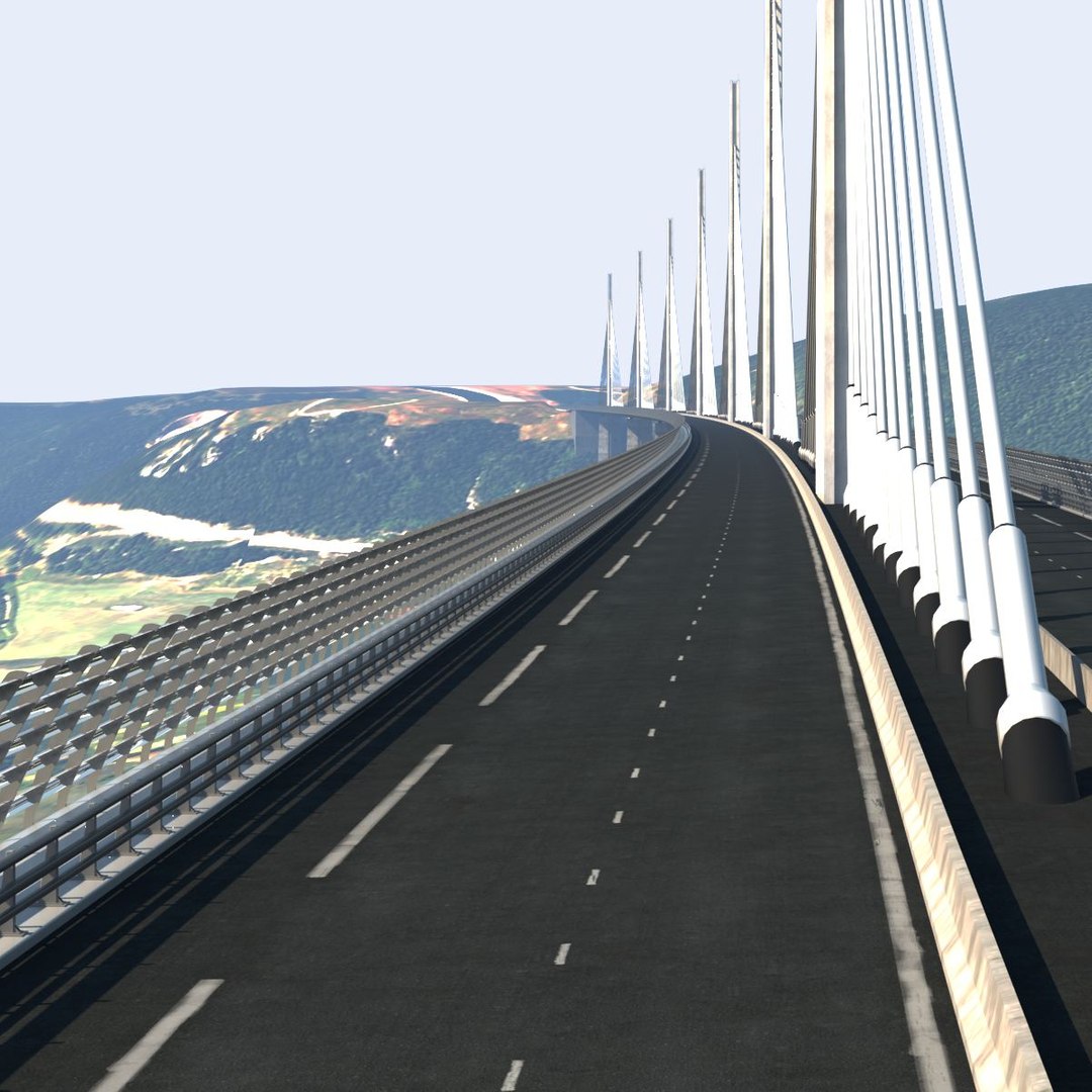 3d Model Of Millau Viaduct Bridge