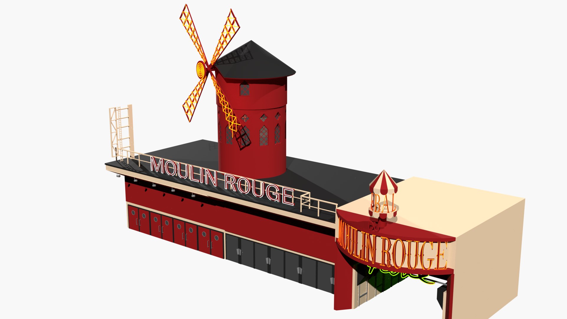 Moulin Rouge Neon Sign Model - TurboSquid 2214424