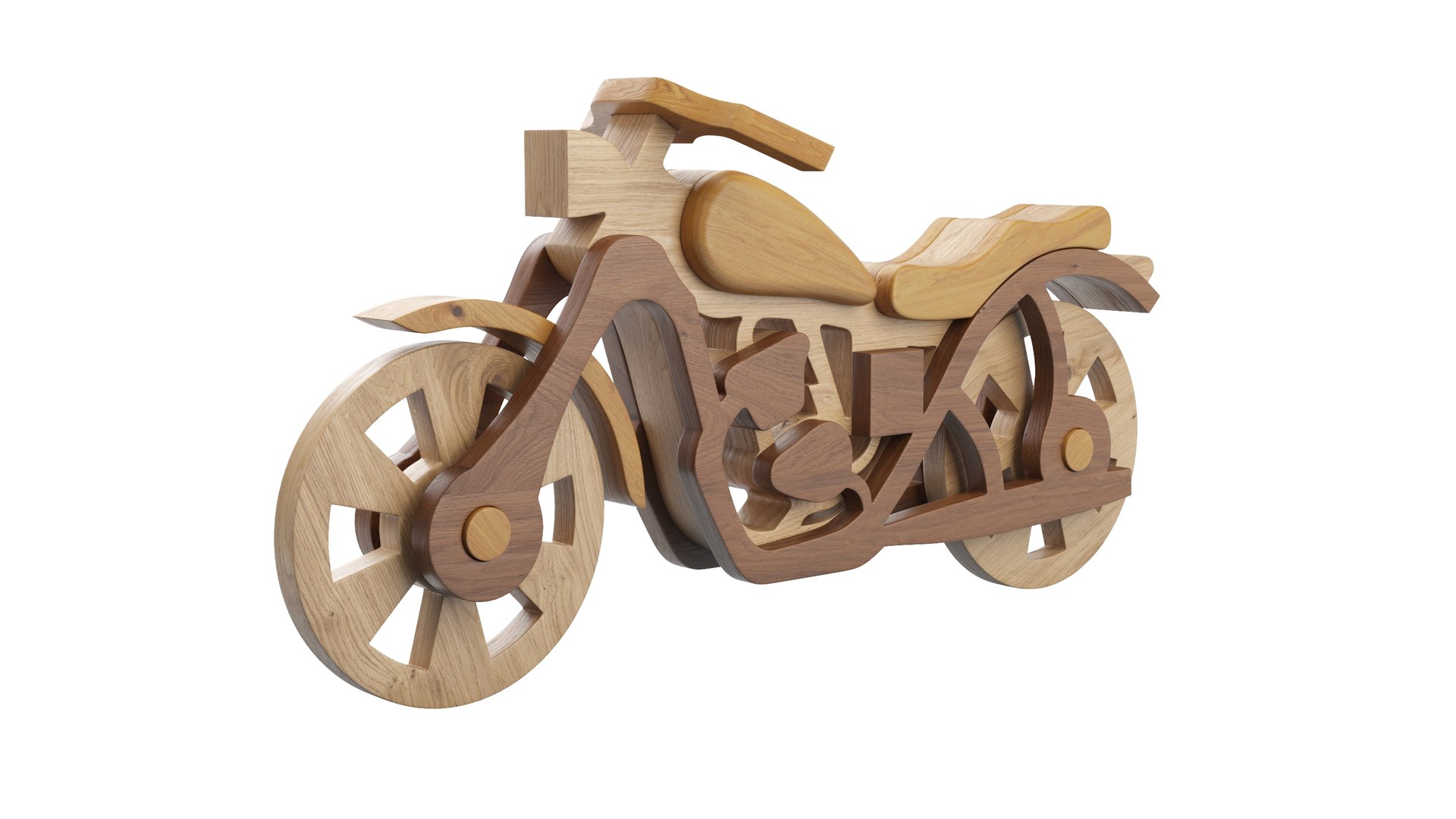 Wooden Motorcycle Toy 3D Model - TurboSquid 2285624