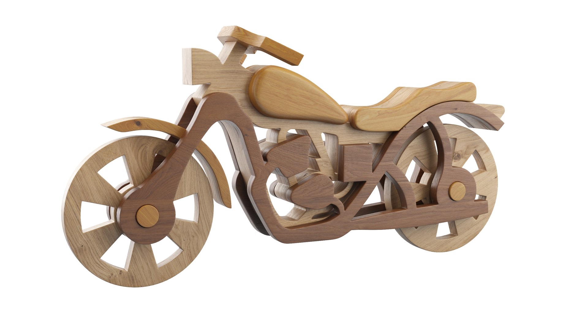 Wooden Motorcycle Toy 3D Model - TurboSquid 2285624