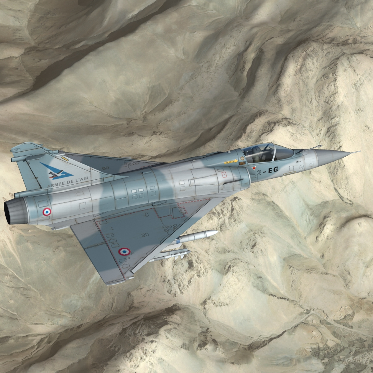 mirage 2000c fighter jet 3d max