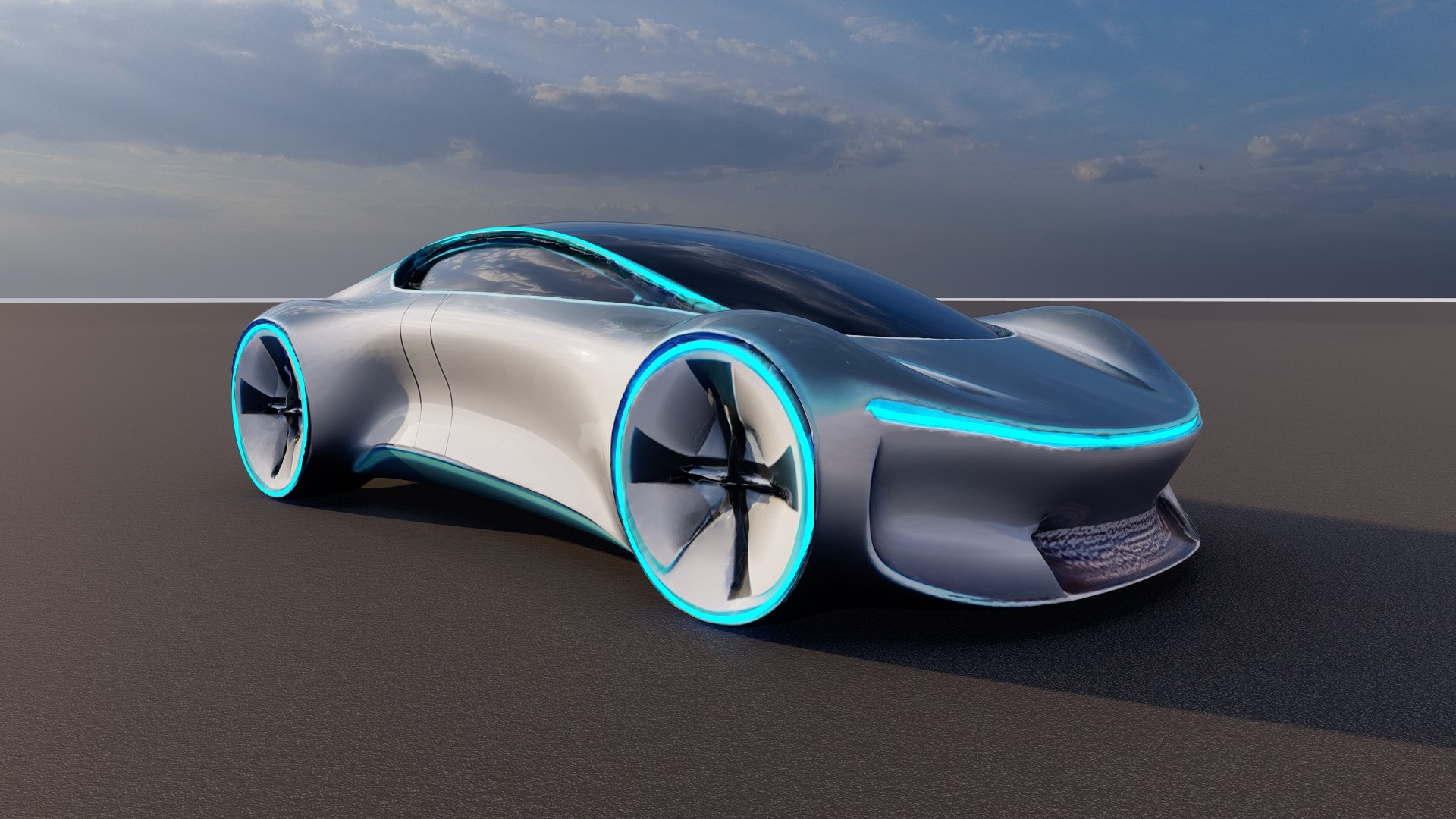 Futuristic Car 3D Model - TurboSquid 2363005