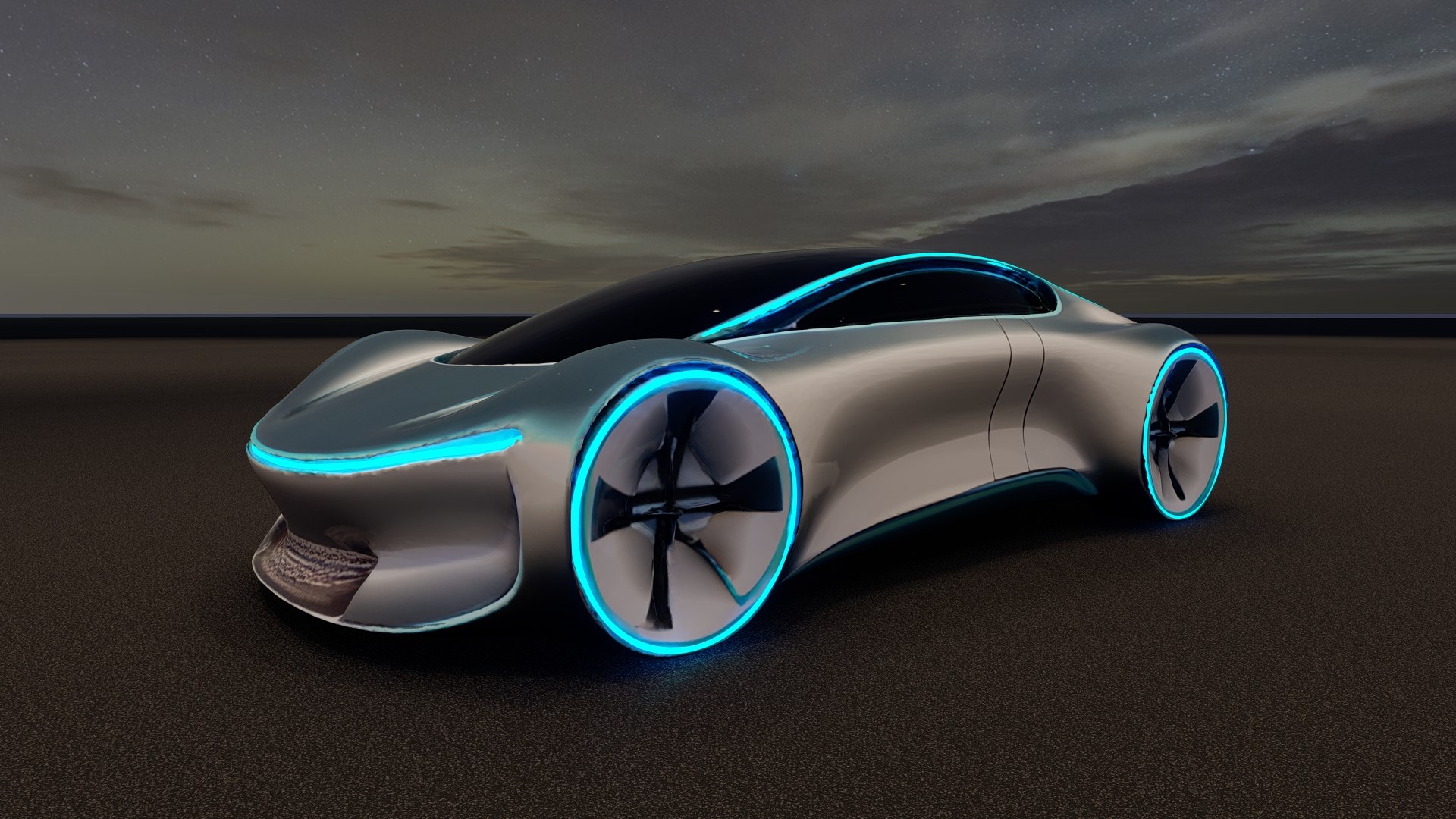 Futuristic Car 3D Model - TurboSquid 2363005